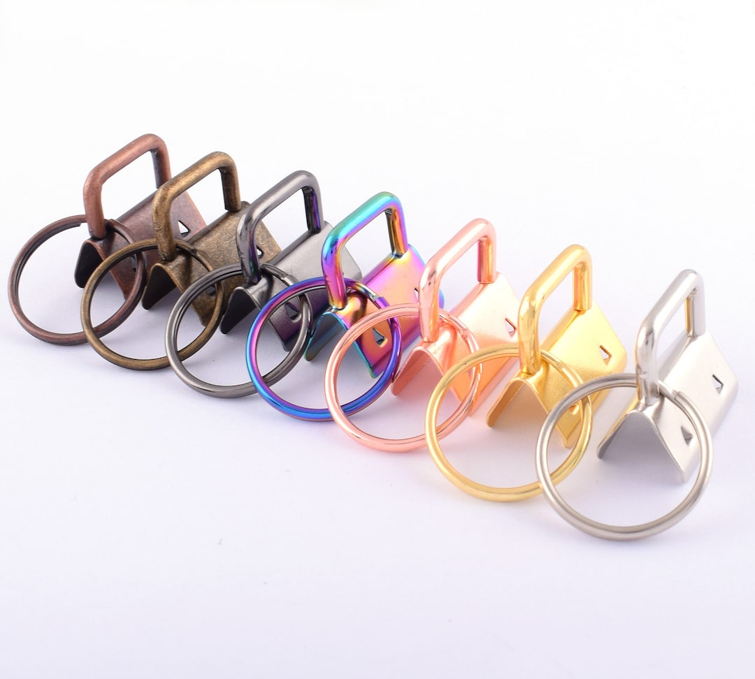 25mm Key Fob Hardware With Key Rings Metal Wrist Lanyard Rainbow 1 ...