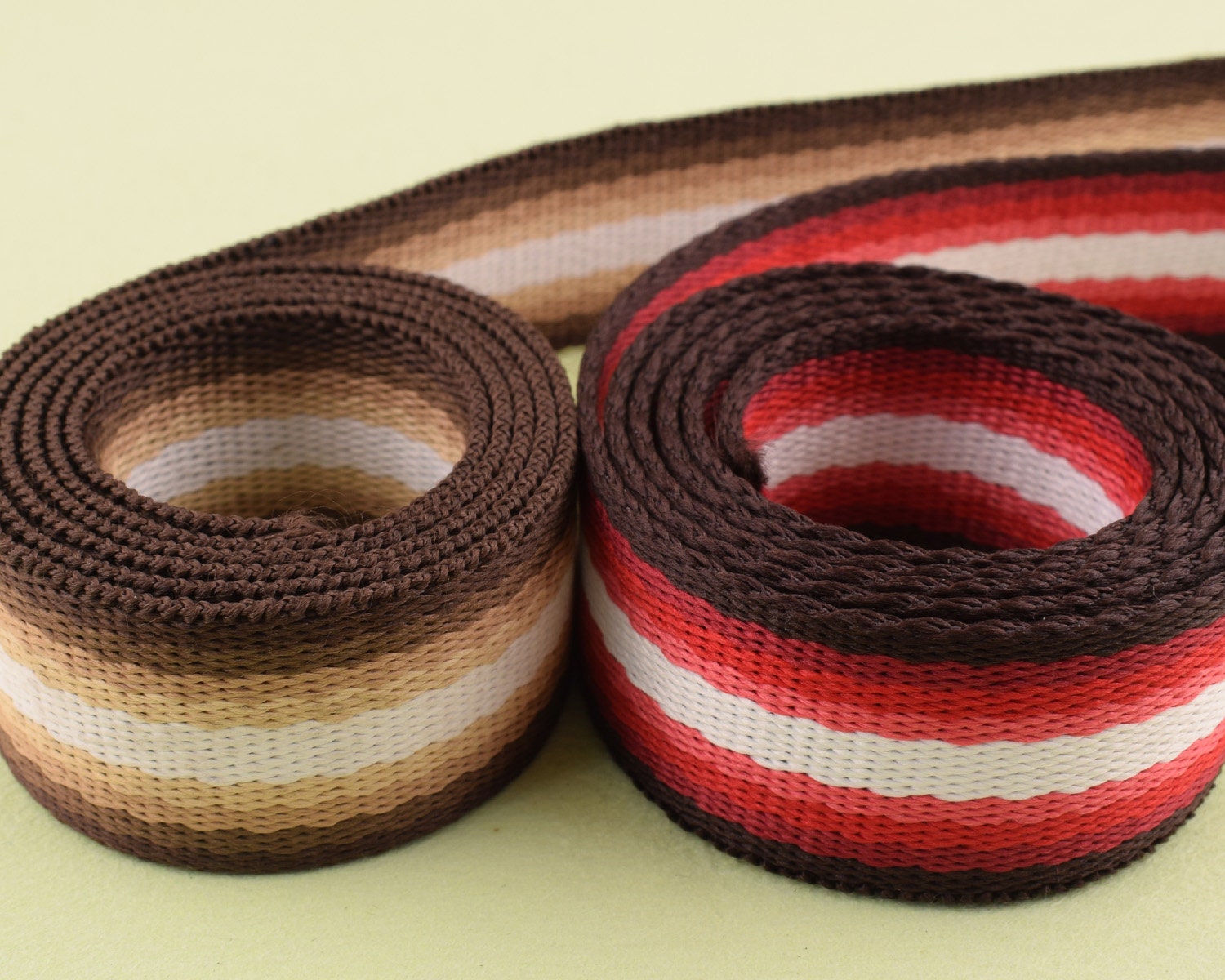 1 Inch 25mm Stripe Webbing Bag Strap Cotton Ribbonsoft Woven - Etsy