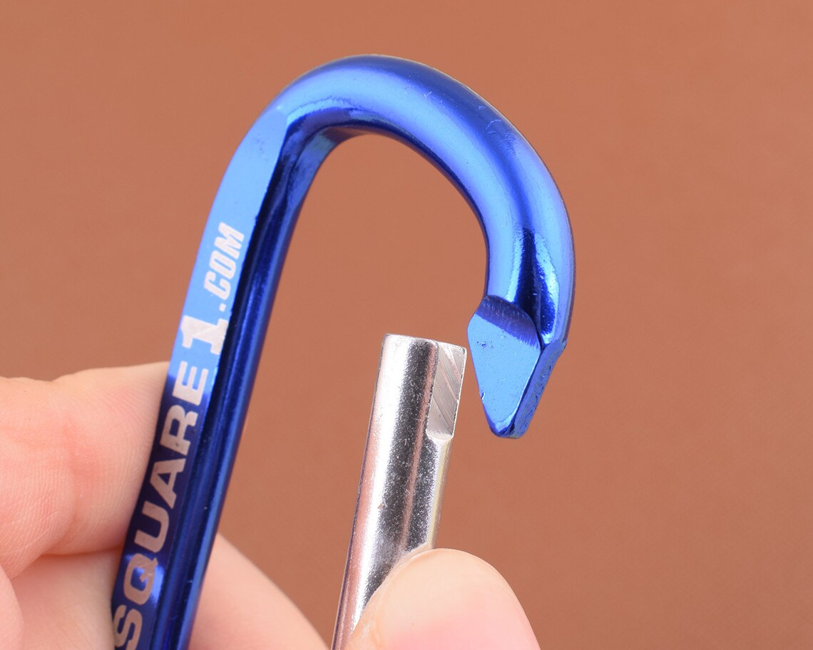 Key Ring Aluminum Carabiner Blue Key Chain Carabiner 55 Mm - Etsy