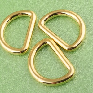 6 Pcs 20mm*12mm D Rings Gold D-rings Metal D Loop D Ring D Circle With ...
