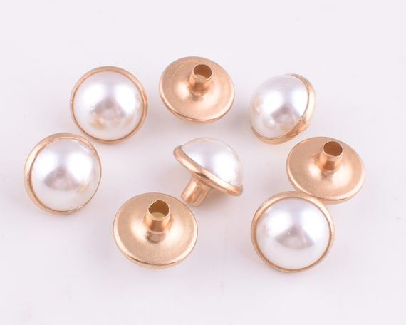 Pearl Rivet Studs11mm Single Cap Metal Brass Rapid rivets for | Etsy