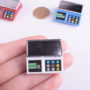 Miniature Electronic Scale,blue/red/white Scales Weight Dollhouse ...