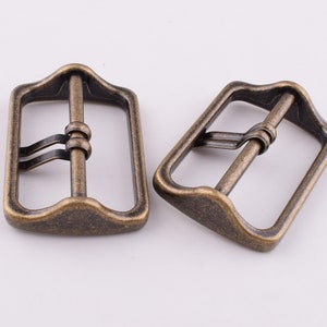 1.5'' Double Pin Buckle Bronze Belt Buckles,38mm Large Double Prong ...