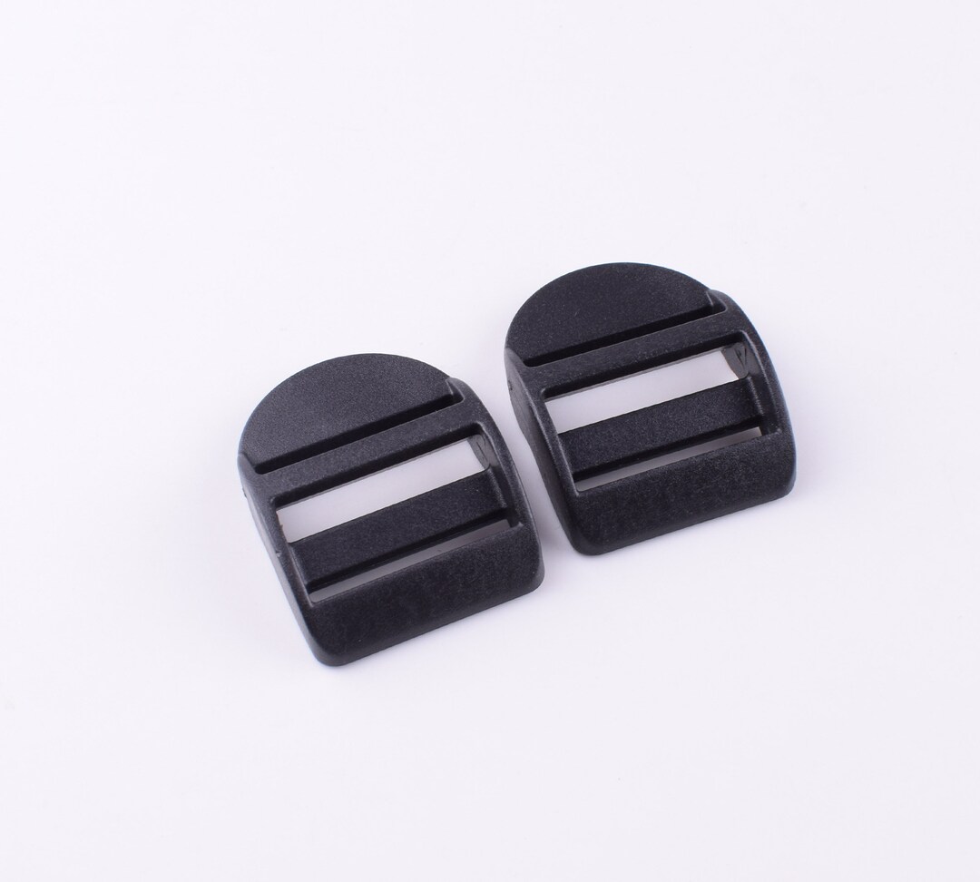 Black Plastic Slide Buckles Bag Strap Adjuster Buckle 26mm Ladder Lock ...