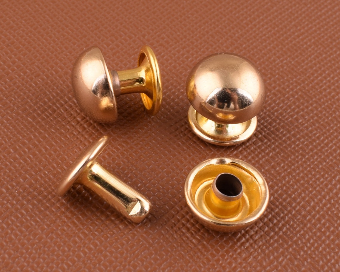 50 Sets Gold Metal Rivets10mm Rapid Rivetsdecorative Rivets - Etsy