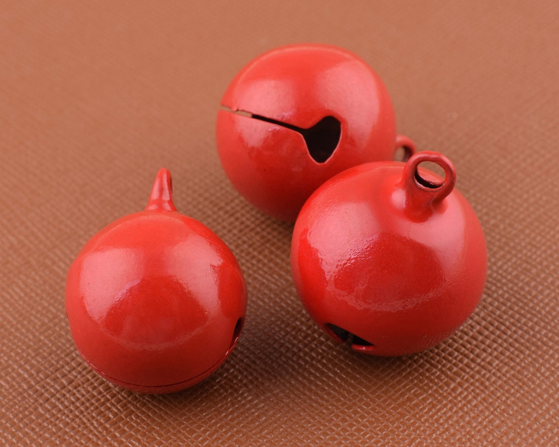 2 Sizes Large Jingle Bell Red Metal 1 Inch Jingle Bell Charms - Etsy