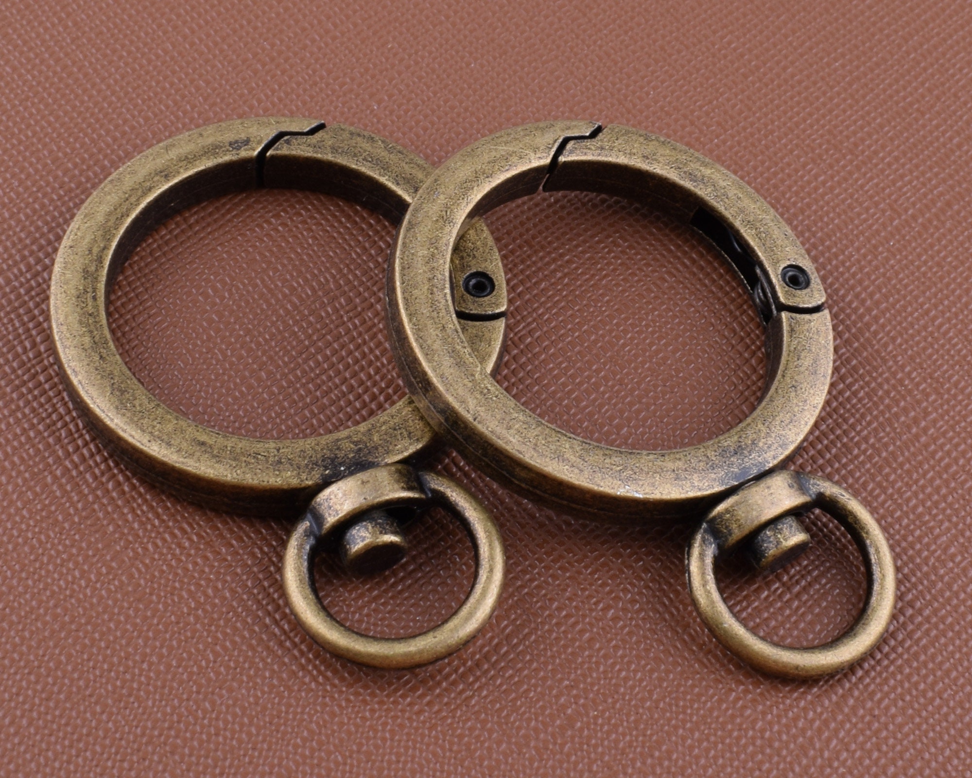 1 Inch Bronze Spring O Ring,26mm Round Spring Ring With Swivel Loop ...