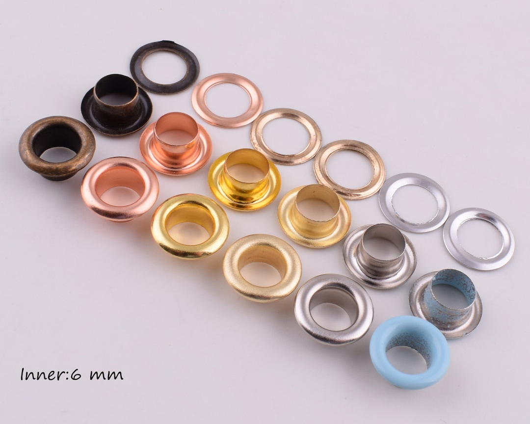 Round Grommet Eyelets,6mm Small Hole Metal Eyelets Grommet With Washer ...