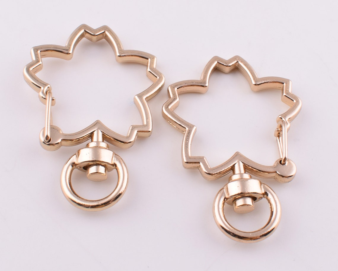 Gold swivel hook8mm Cute dolphin/cat/flower/shell/cloud shape | Etsy