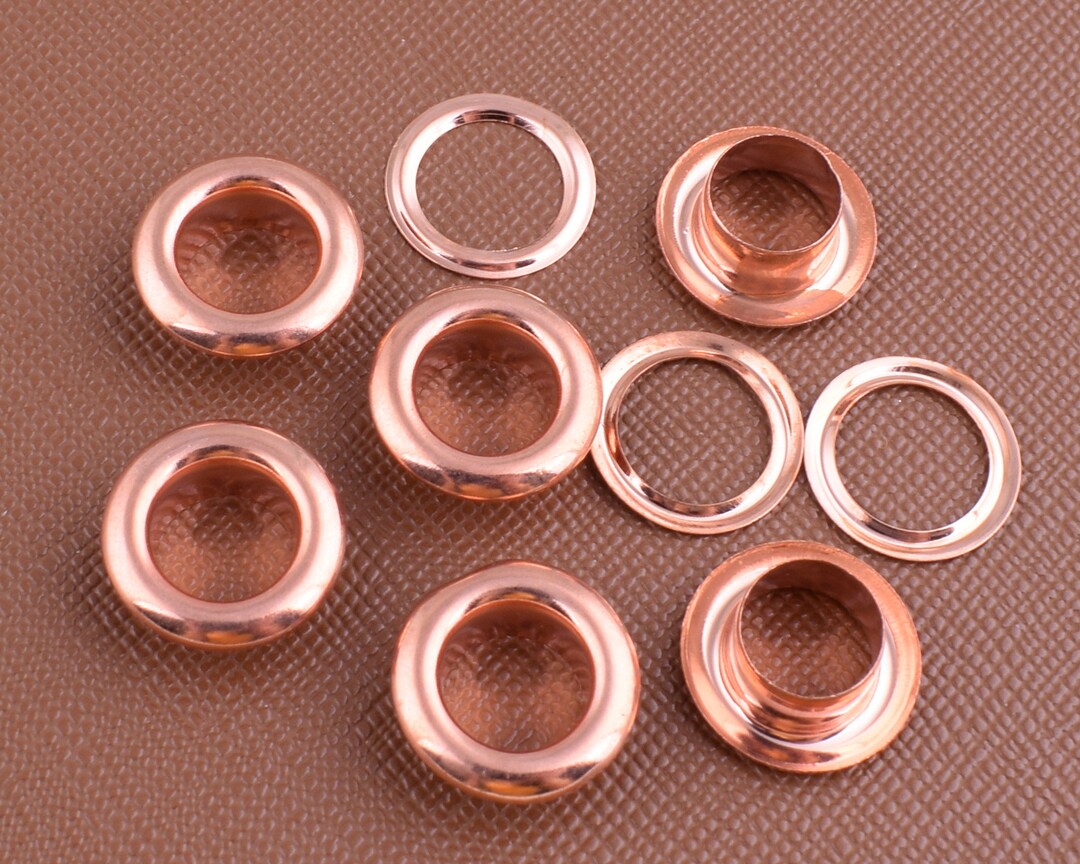 Rose Gold Eyelets,8mm Grommets With Washer,metal Brass Eyelet Grommets ...