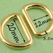 6 Pcs 20mm*12mm D Rings Gold D-rings Metal D Loop D Ring D Circle With ...