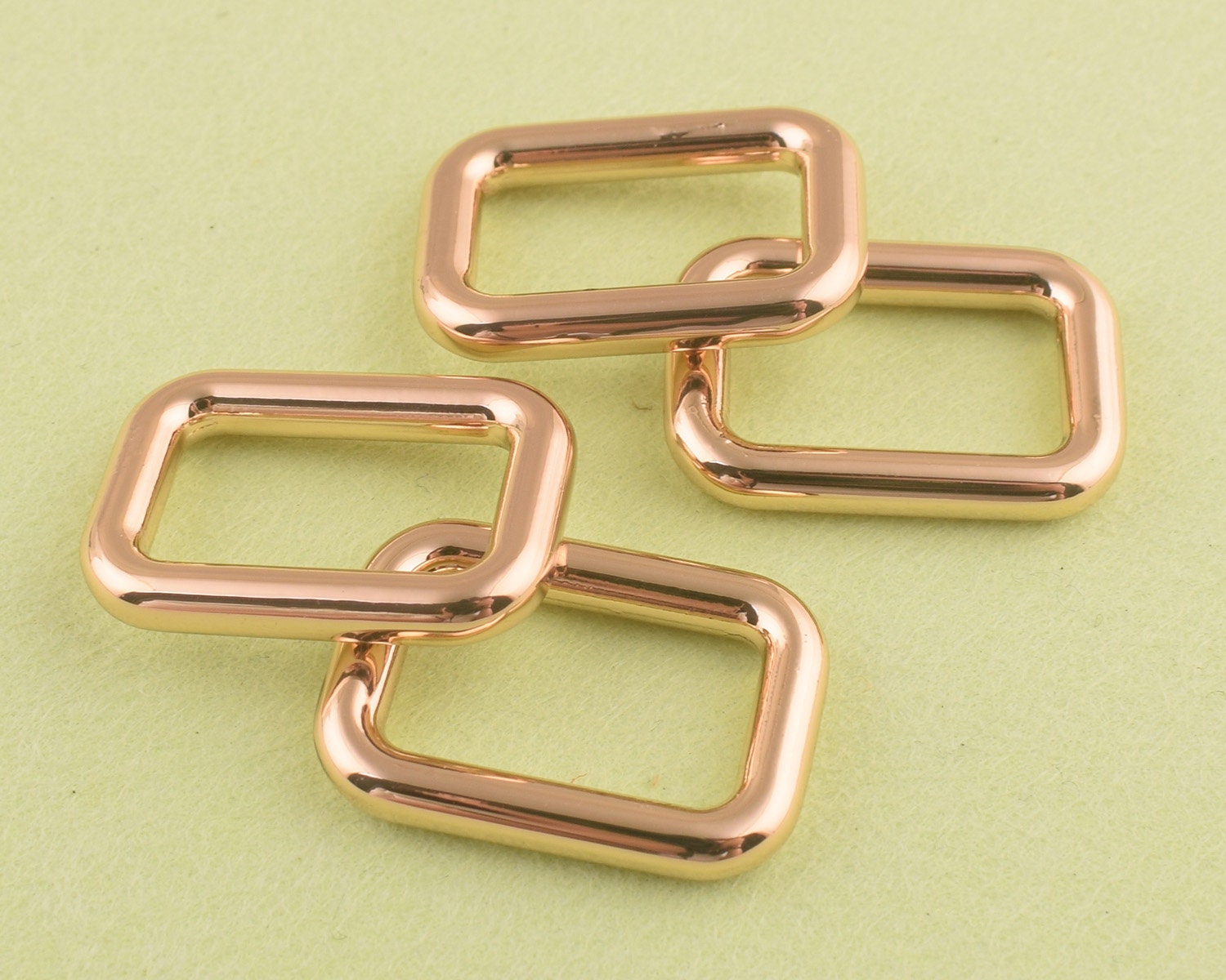 6 Pcs Gold Rectangle Rings Metal Rectangular Rings 9mm*15mm Square Ring ...