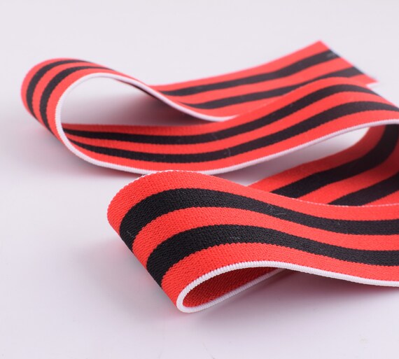 Sewing & Fiber Elastic webbing,1.5'' Blue Red Cotton Stripes elastic ...
