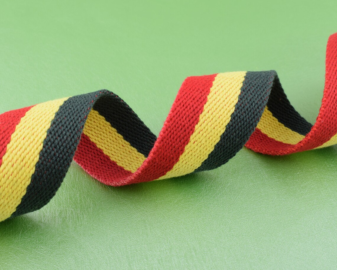 38mm Stripes Webbing1.5'' Flag Woven Tape Ribbonred - Etsy