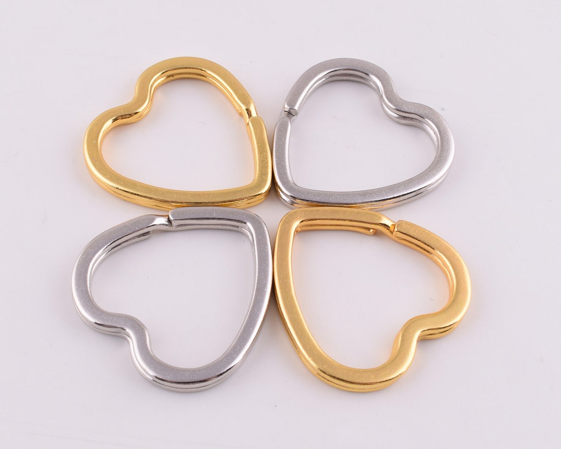 Heart Key Rings Keychain Ring31mm Rose Gold/rainbow/antique - Etsy New ...