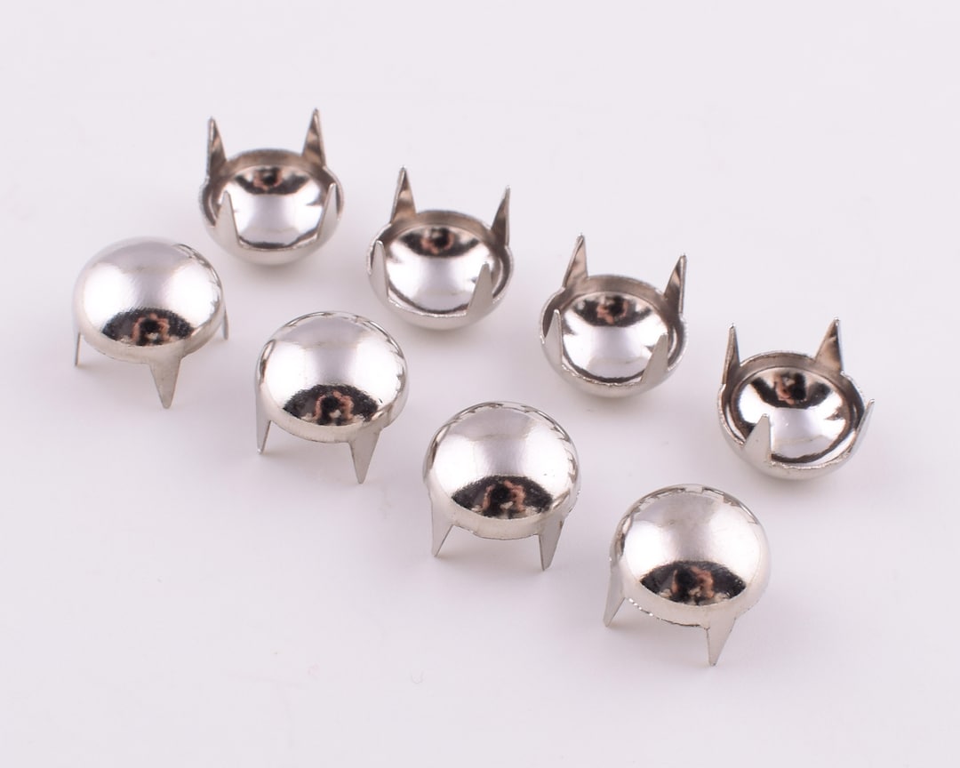 Nailheads Claw Studs,9mm Round Dome Silver Rivets Studs,200 Pcs Brass ...