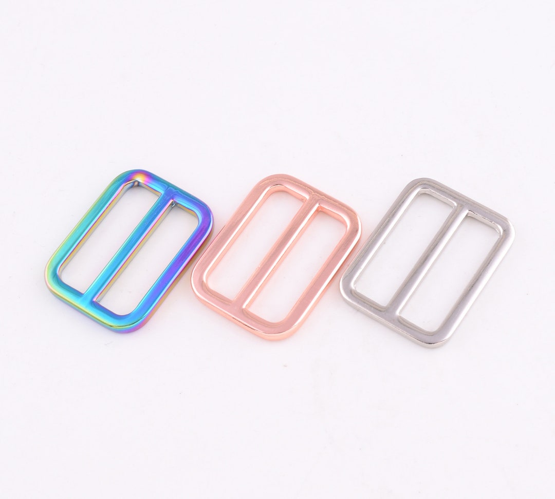 Rainbow Square Center Bar Buckles 1'' Slide Strap Buckles 25mm Metal ...