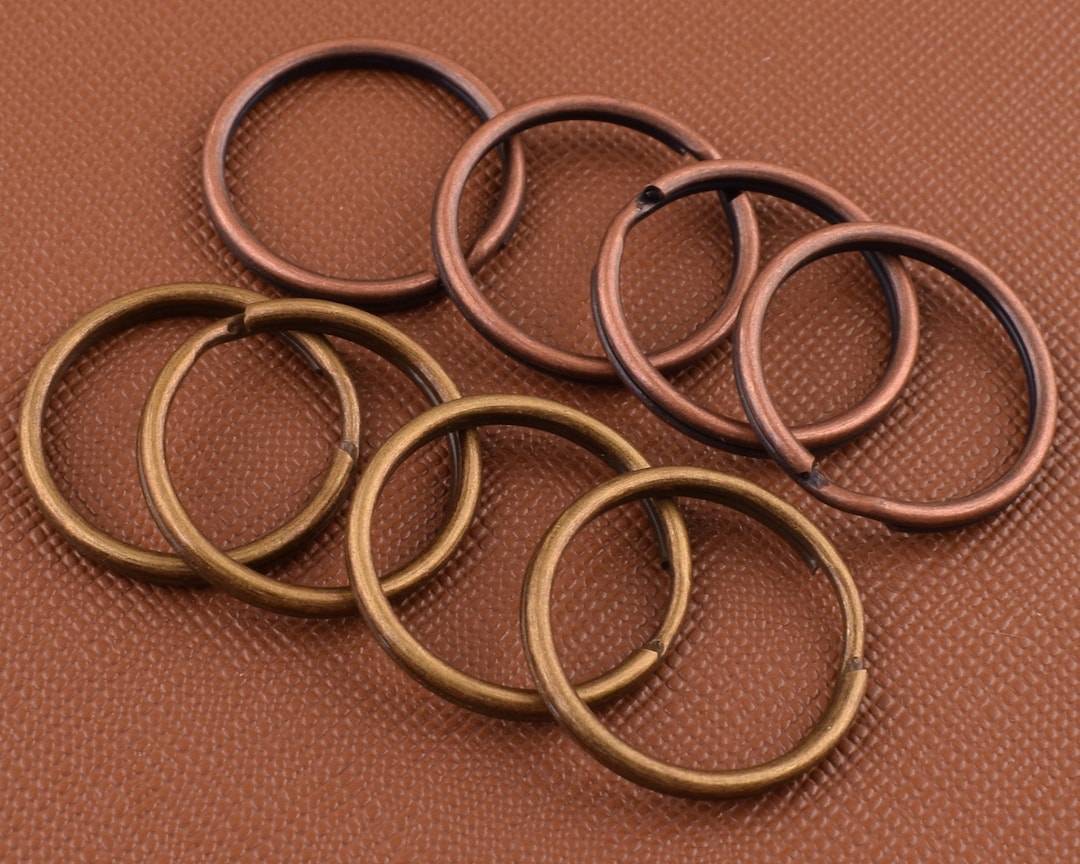 3/4''(20mm) Round Key Ring,o Ring Double Split Key Ring,bronze/red ...