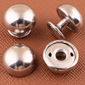 Rivet,50 Sets Silver Round Rivet Studs Metal Rivets,12*11mm Double Cap ...