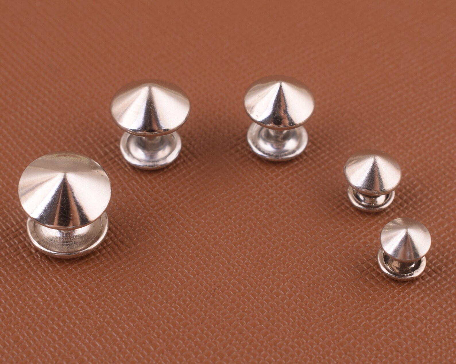 Cone Silver Rivets Double Cap Rivets Leather Rapidrivet for - Etsy