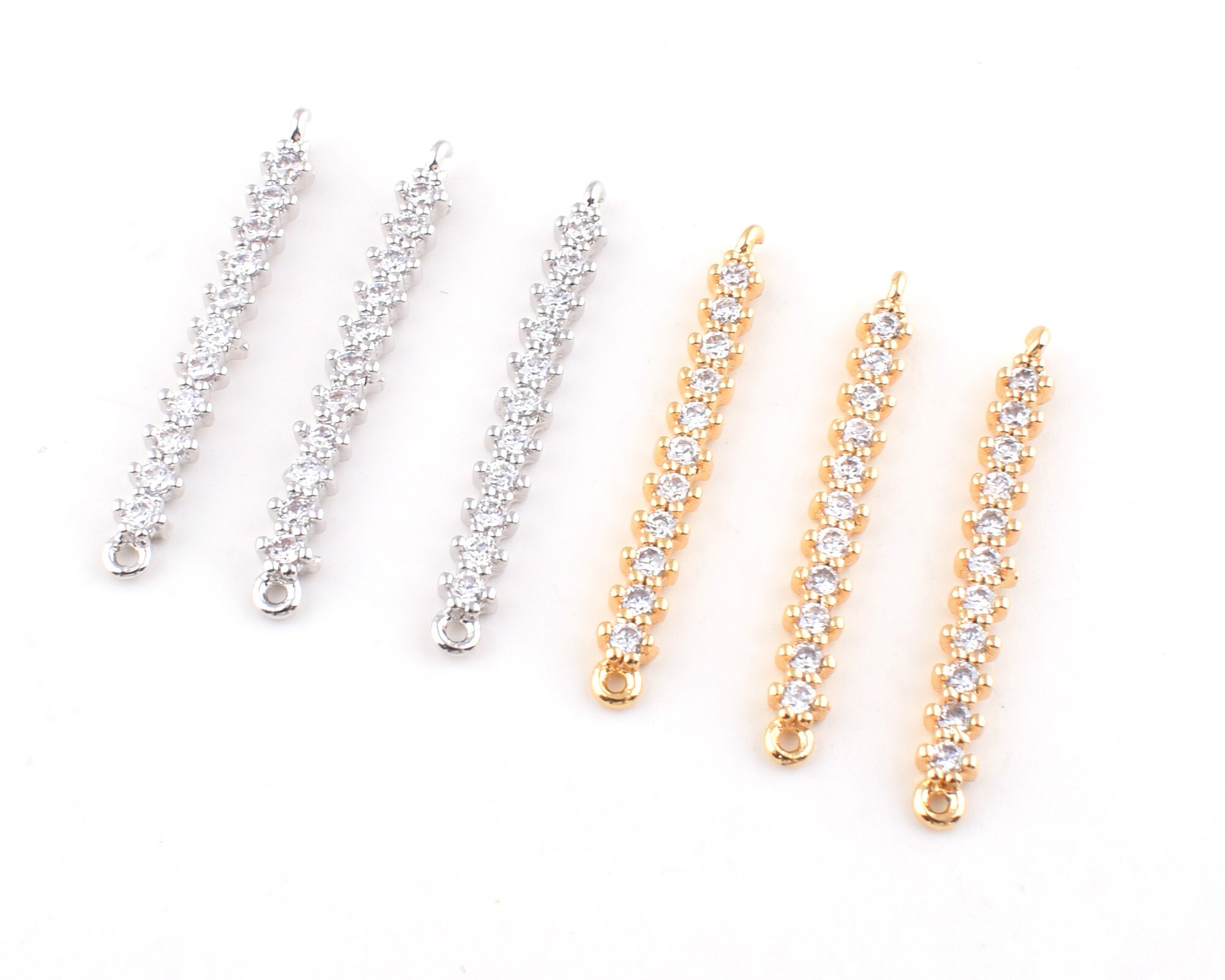 Charm Connectorgold/silver Straight Line Pendants263 Mm | Etsy