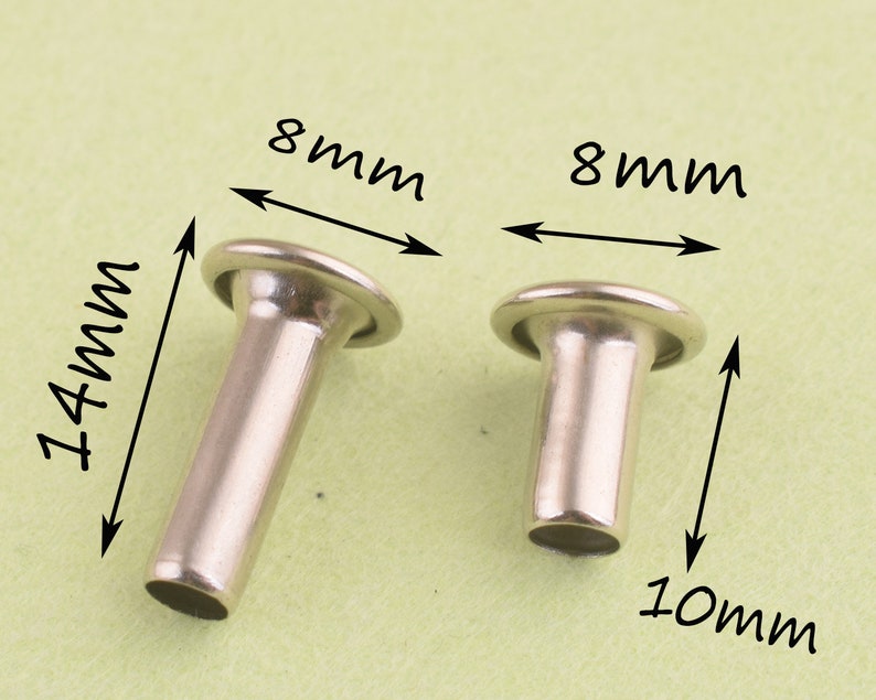 Remaches largos de metal remaches rápidos Herrajes de cuero de - Etsy ...