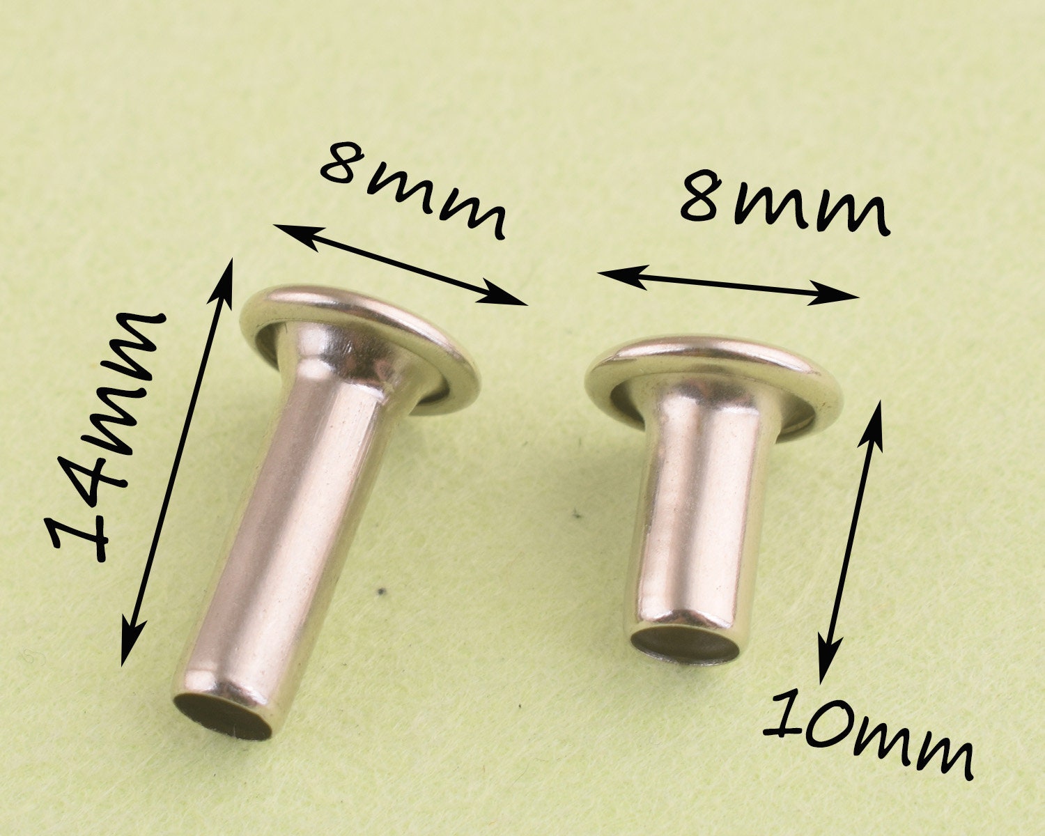 Long single rivets metal rapid rivets Button leatherworking | Etsy