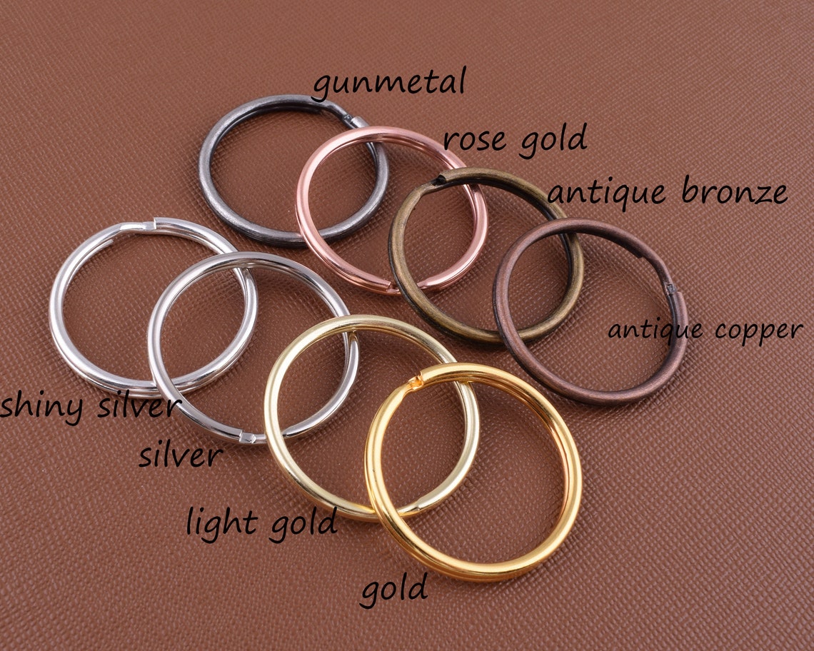Split key rings30mm eight colors round keychain rings double | Etsy