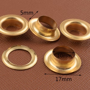Gold Eyelets,10mm Large Hole Eyelets Grommet With Washer,metal Brass ...