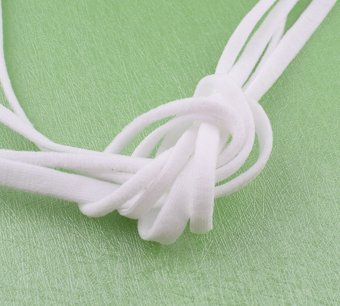 White Elastic Cord Elastic Rope for Sewing Flat Soft Trim - Etsy UK