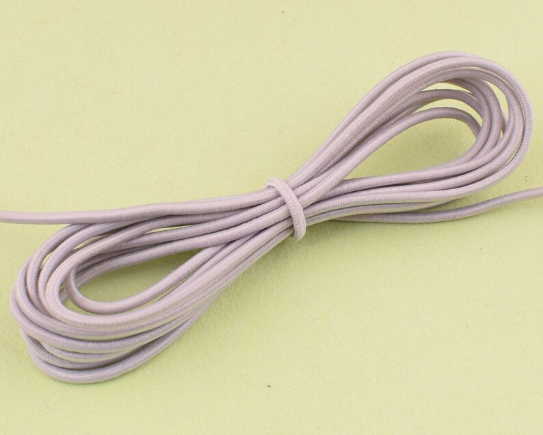 2.5mm Gray Elastic Cordround Elastic Draw Cord Roperubber - Etsy