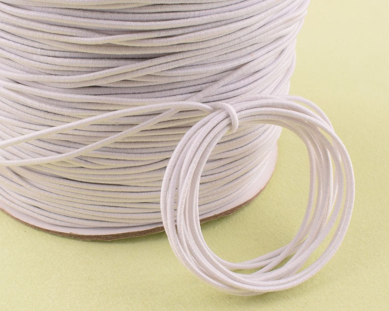 1.5mm White Elastic Cordround Elastic Draw Cord Ropejewelry - Etsy
