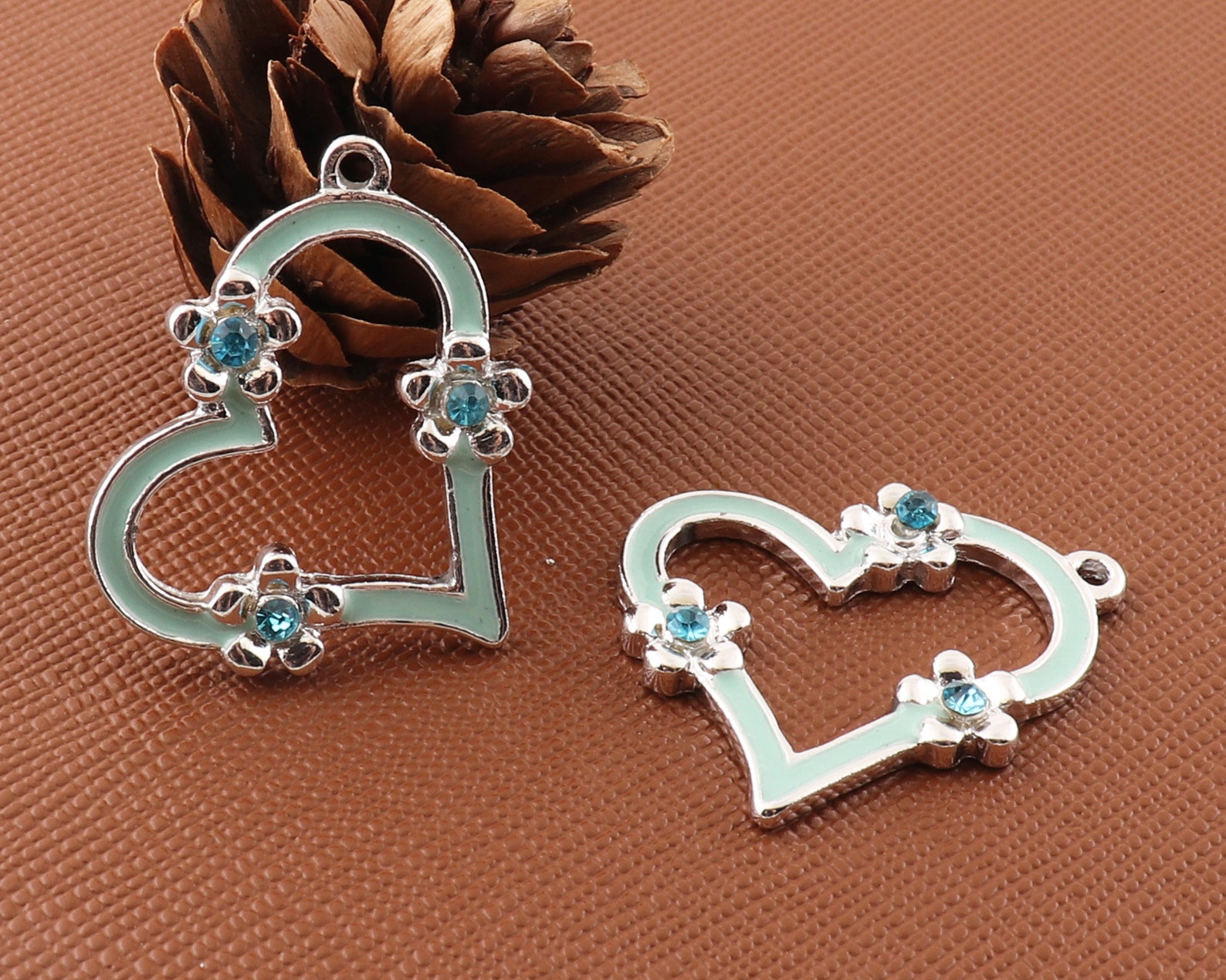 Heart Shaped Charms Pendant,exquisite Charms Enamel Colorful Charms ...