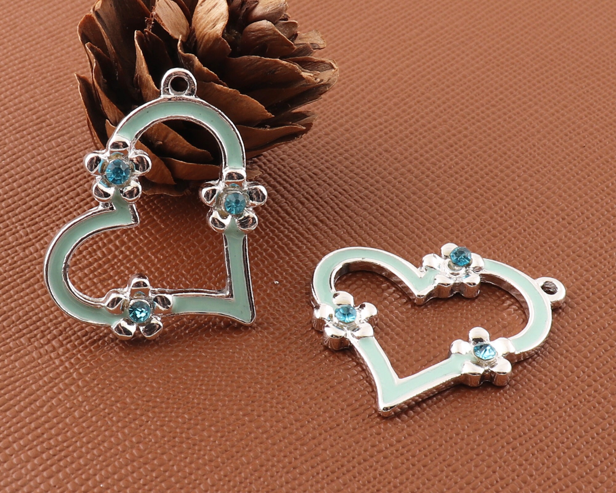 Heart Shaped Charms PendantExquisite charms enamel colorful | Etsy