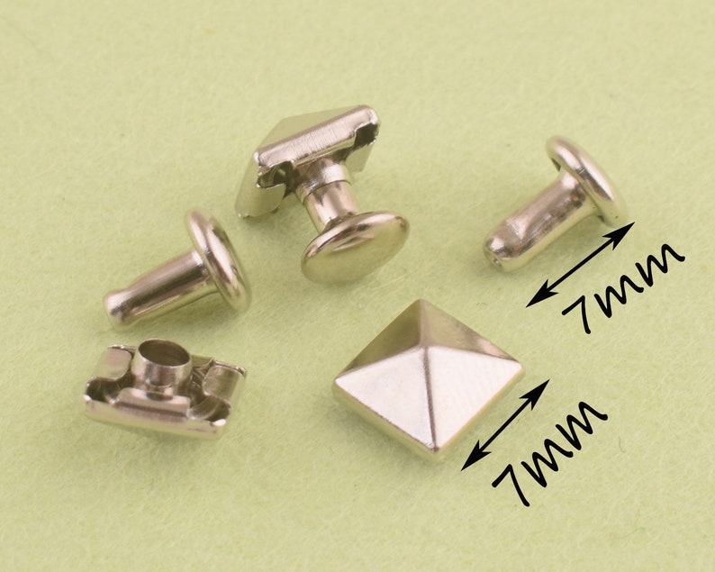 Silver Square Rivet Double Cap Rivets Purse Hardware Rivets - Etsy