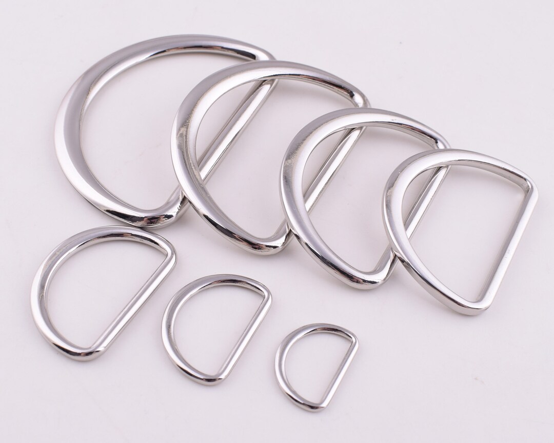 Metal D-rings,3/4’‘ 1‘’,2‘’, More Size Small and Large Silver D Rings ...