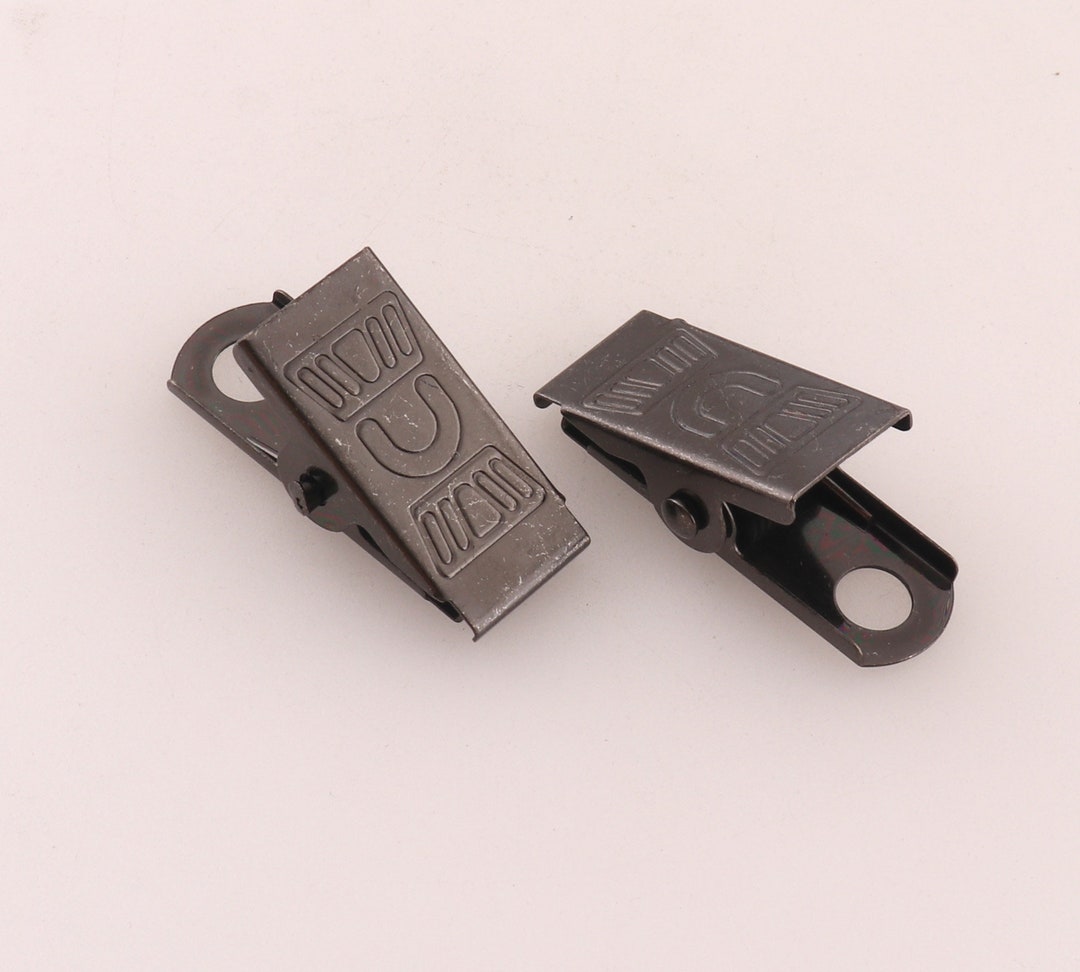 Metal Badge Clips Gunmetal Alligator Clips Name Tag Holder ID Clips ...