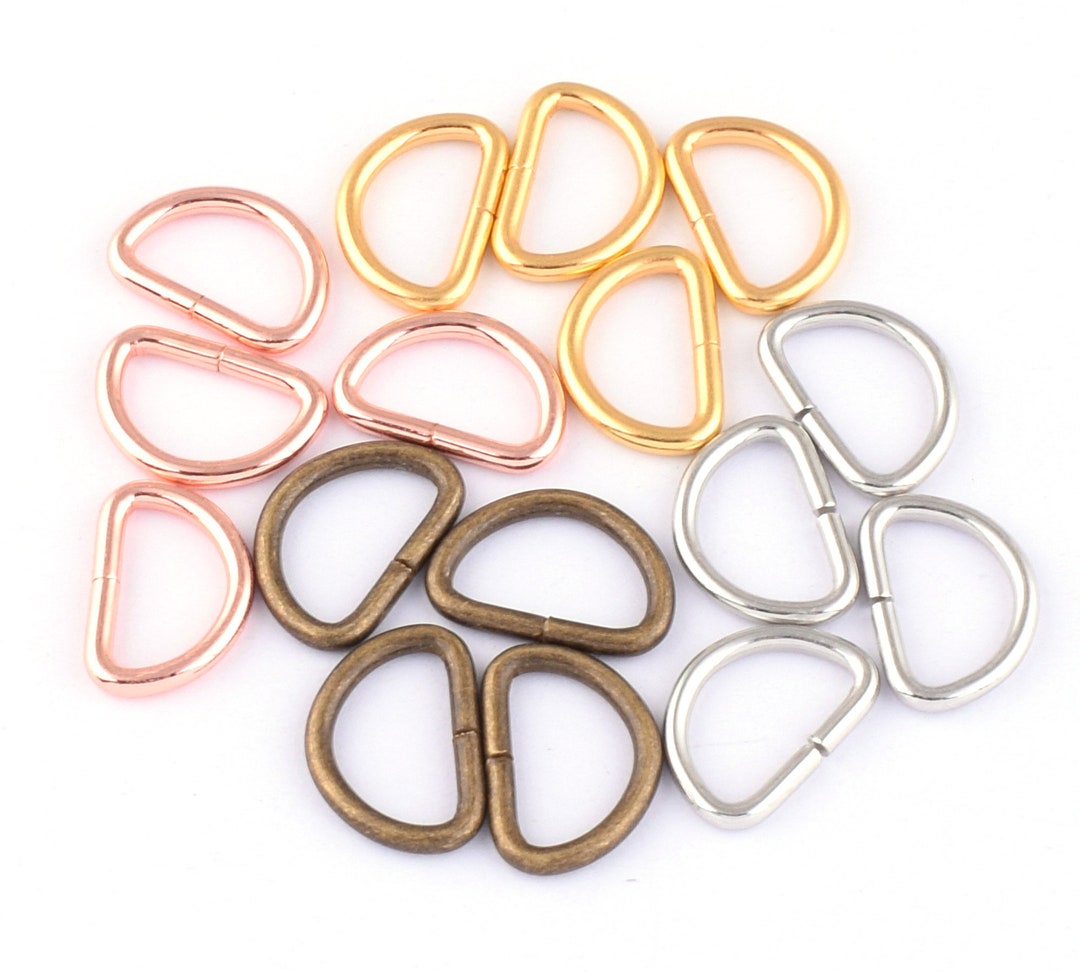 Metal D-rings Mini D Shape Rings Small Welded D Buckles Loop 13mm Metal ...