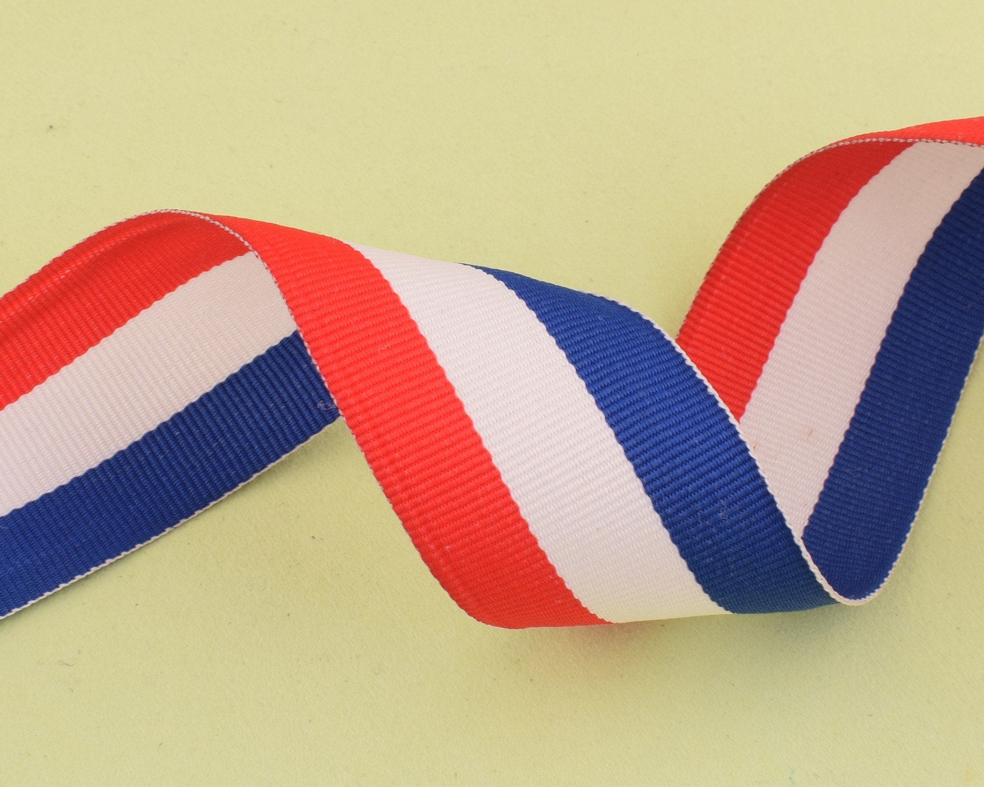 1.5 inch38mmStripes RibbonFrench flag ribbon simple style | Etsy