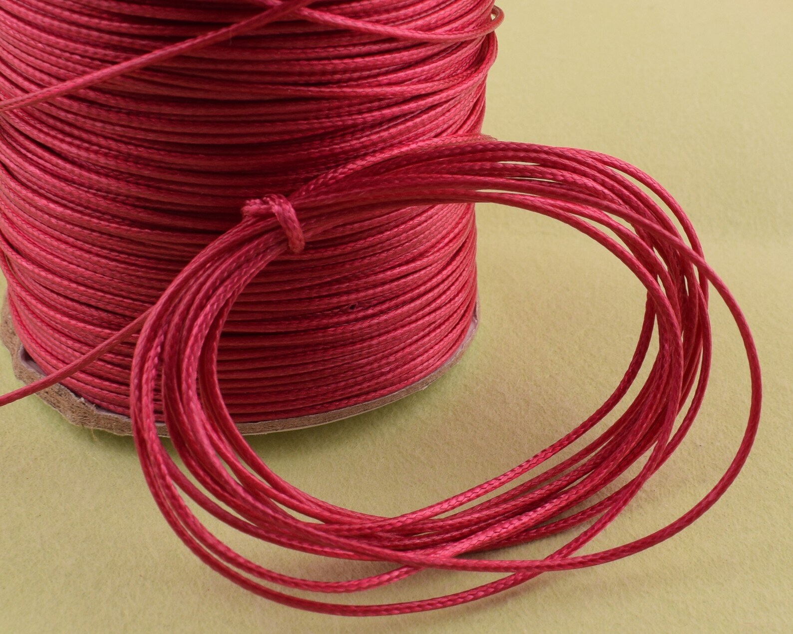 Round Leather String1mm Deep Pink Leather Cordcowhide - Etsy