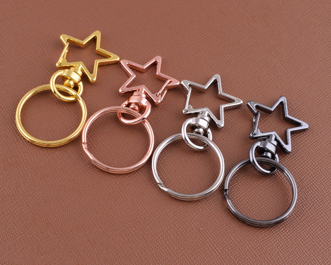 Star Swivel Clasps,25mm Metal Swivel Snap Hook With Key Rings,gold/rose ...