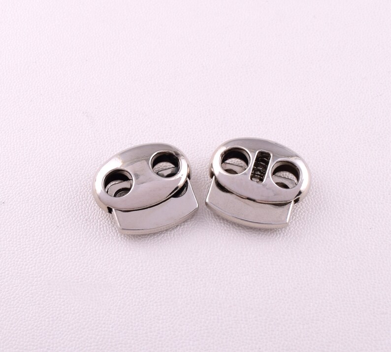 Metal Cord Locks Spring Rope Locks Double Hole Adjustment - Etsy
