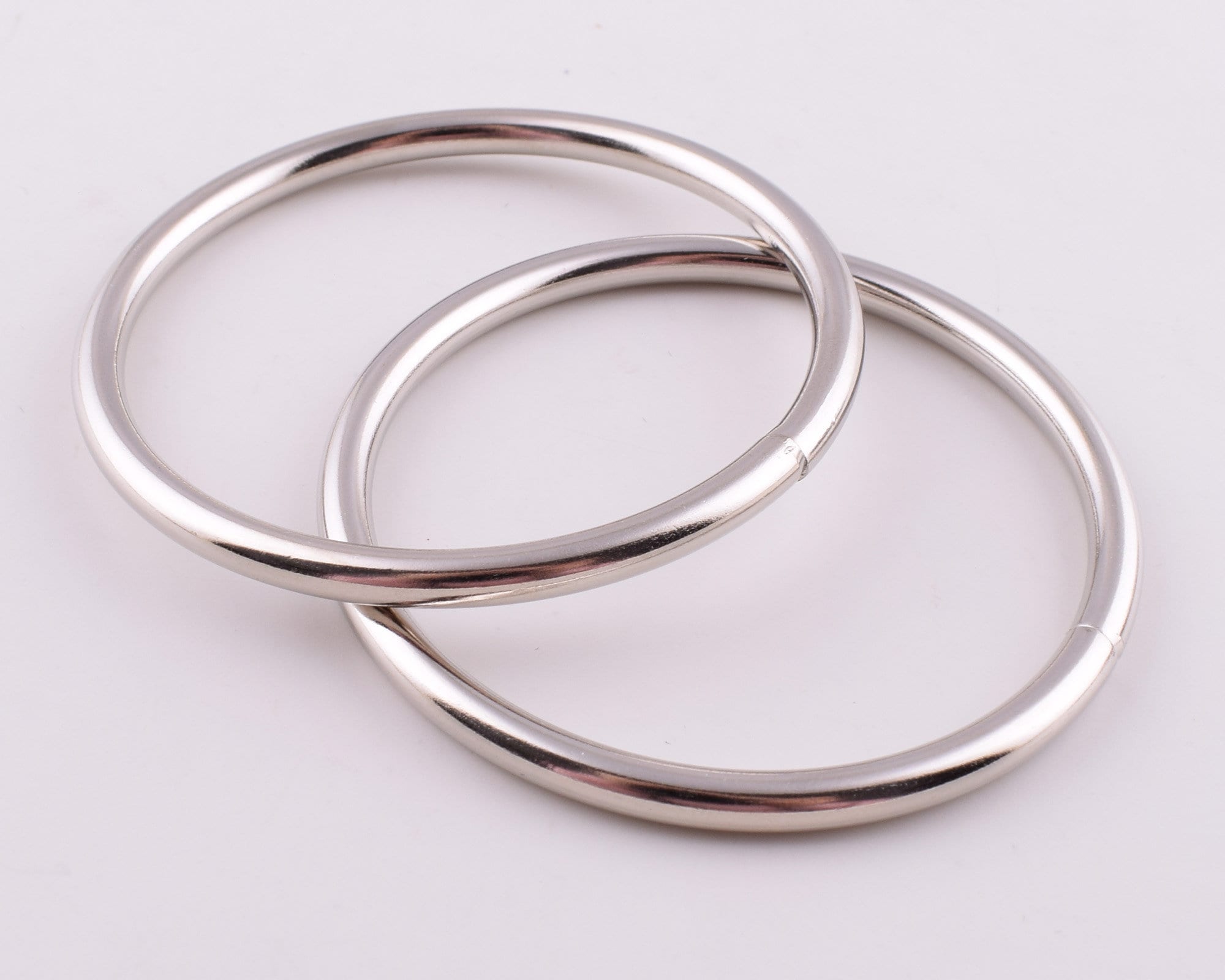 Metal O ringsLarge round strap ring52mm Silver loop rings | Etsy