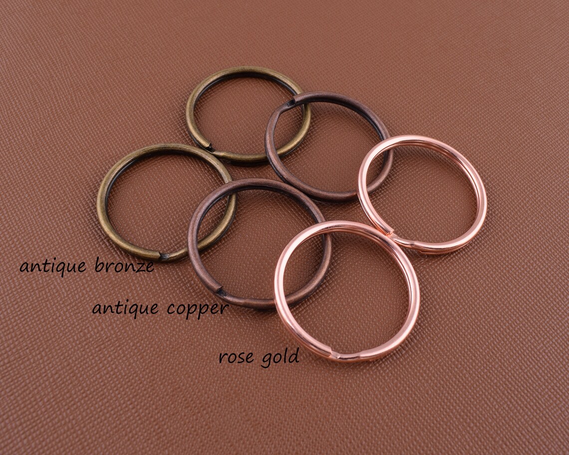 Split key rings30mm eight colors round keychain rings double | Etsy