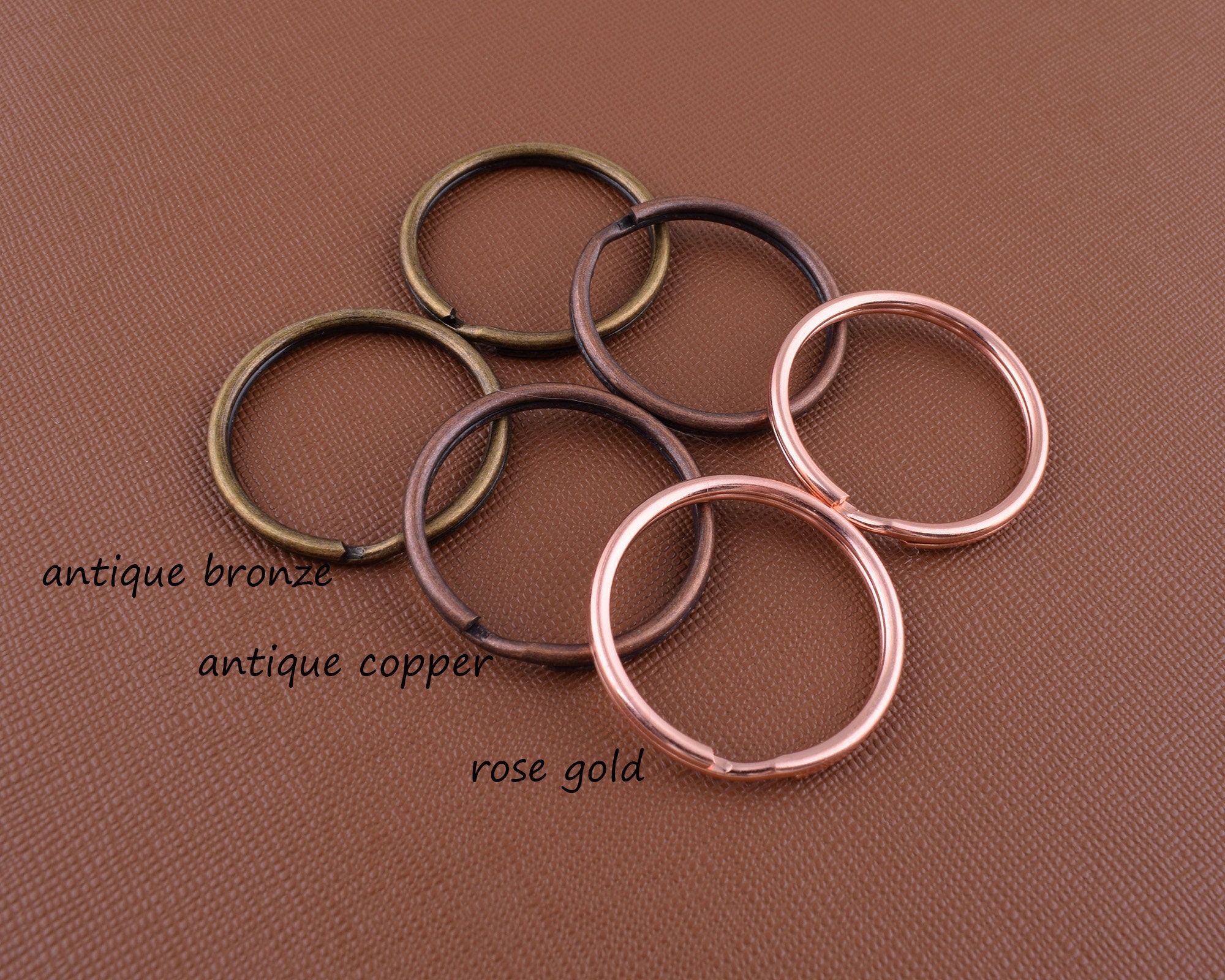 Split key rings30mm eight colors round keychain rings double | Etsy