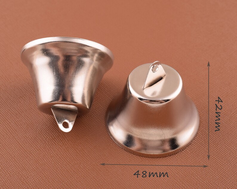 Large Bell Shape Jingle Bells Silver Bell Charms Christmas - Etsy