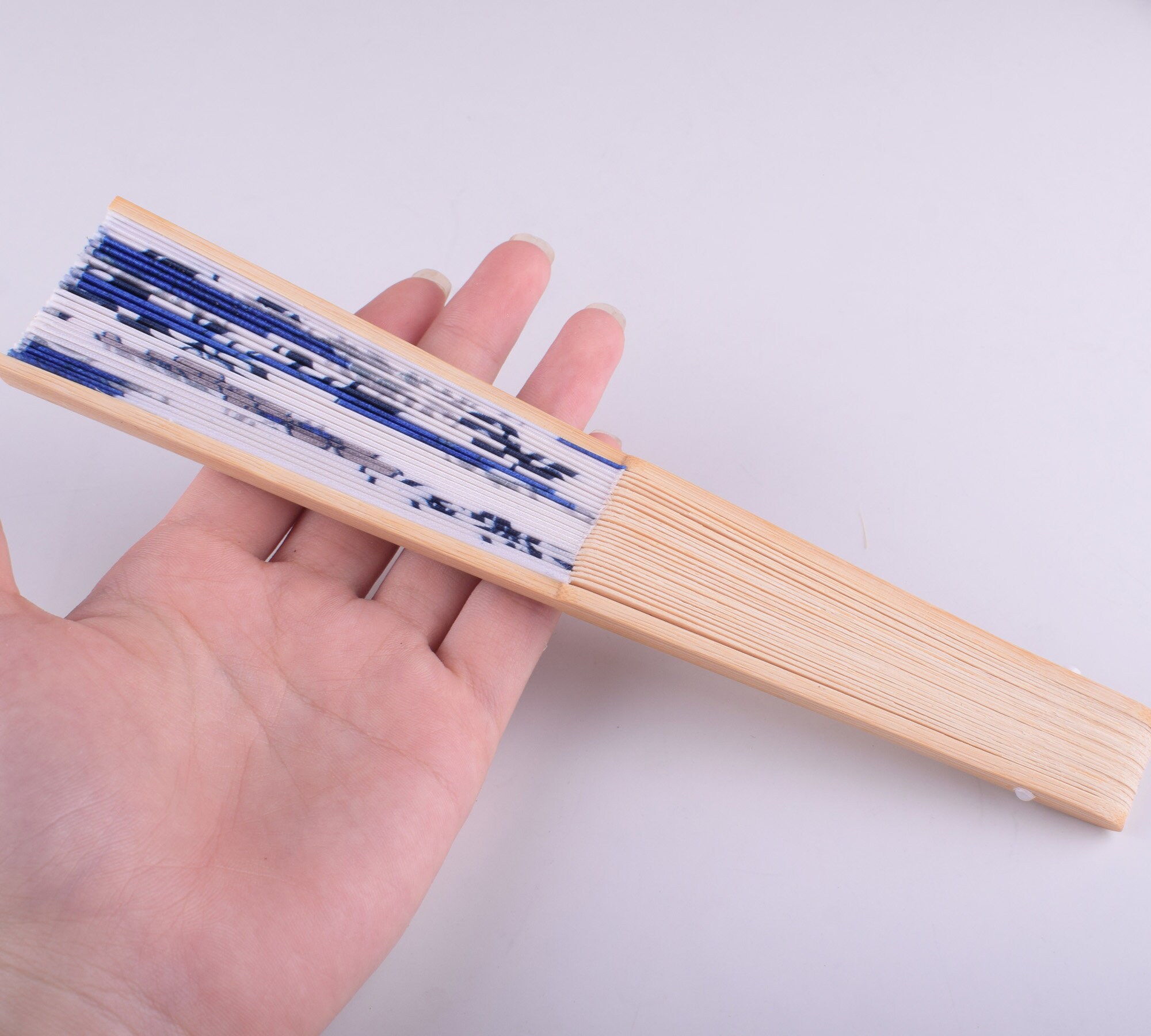 Hand Fans Chinese Silk Fans Blue and White Porcelain Style - Etsy