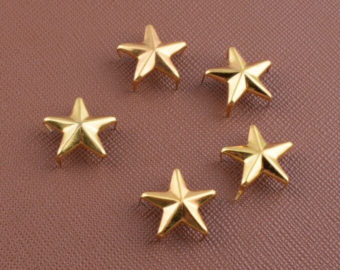 Star Stud Rivet - Bronze Gold Silver Black - DIY Rivet Shoes Bag Belt T ...