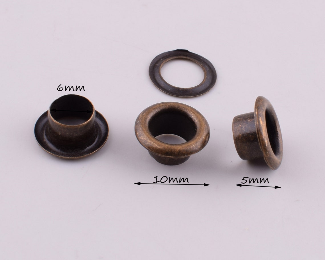 Round Grommet Eyelets,6mm Small Hole Metal Eyelets Grommet With Washer ...