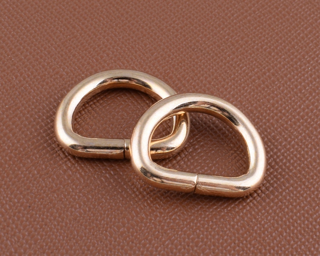 Mini D-rings,20 Pcs 14mm Metal D Rings Light Gold Small D Loop D ...